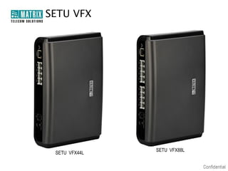 Matrix Telecom Solutions: SETU VFX - Fixed VoIP to FXO-FXS Gateways | PPTX