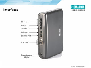 Matrix Telecom Solutions: SETU VGB - Fixed VoIP to GSM/3G-ISDN BRI ...
