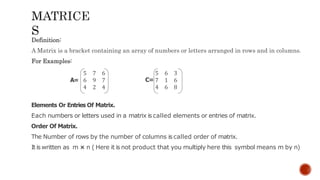 Presentation On Matrices Mathematics DIU | PPTX