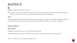 Presentation On Matrices Mathematics DIU | PPTX