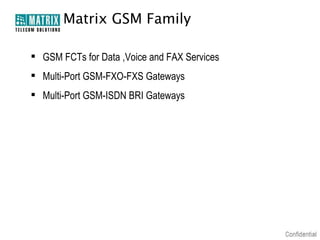 Matrix Telecom Solutions: SIMADO GFX11 - FCT | PPT