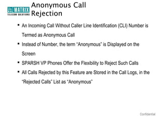 Matrix Telecom Solutions: SPARSH VP248 - Feature-rich SIP Phones | PPT