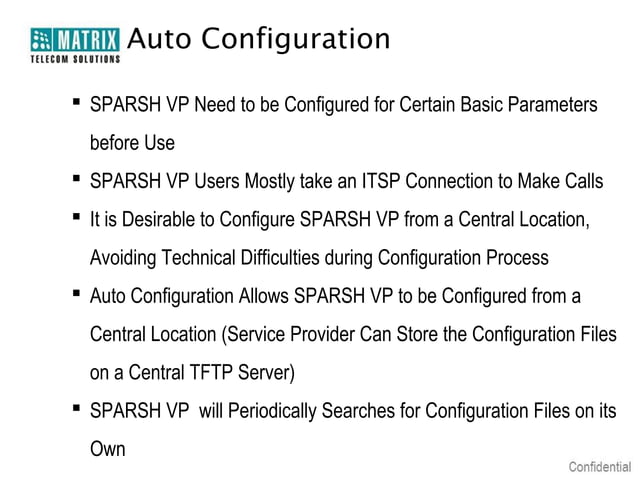 Matrix Telecom Solutions: SPARSH VP248 - Feature-rich SIP Phones | PPT