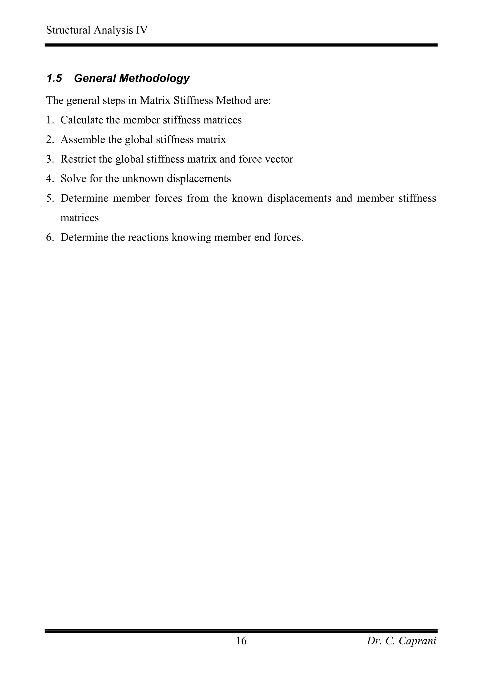 Matrix stiffness method 0910 | PDF