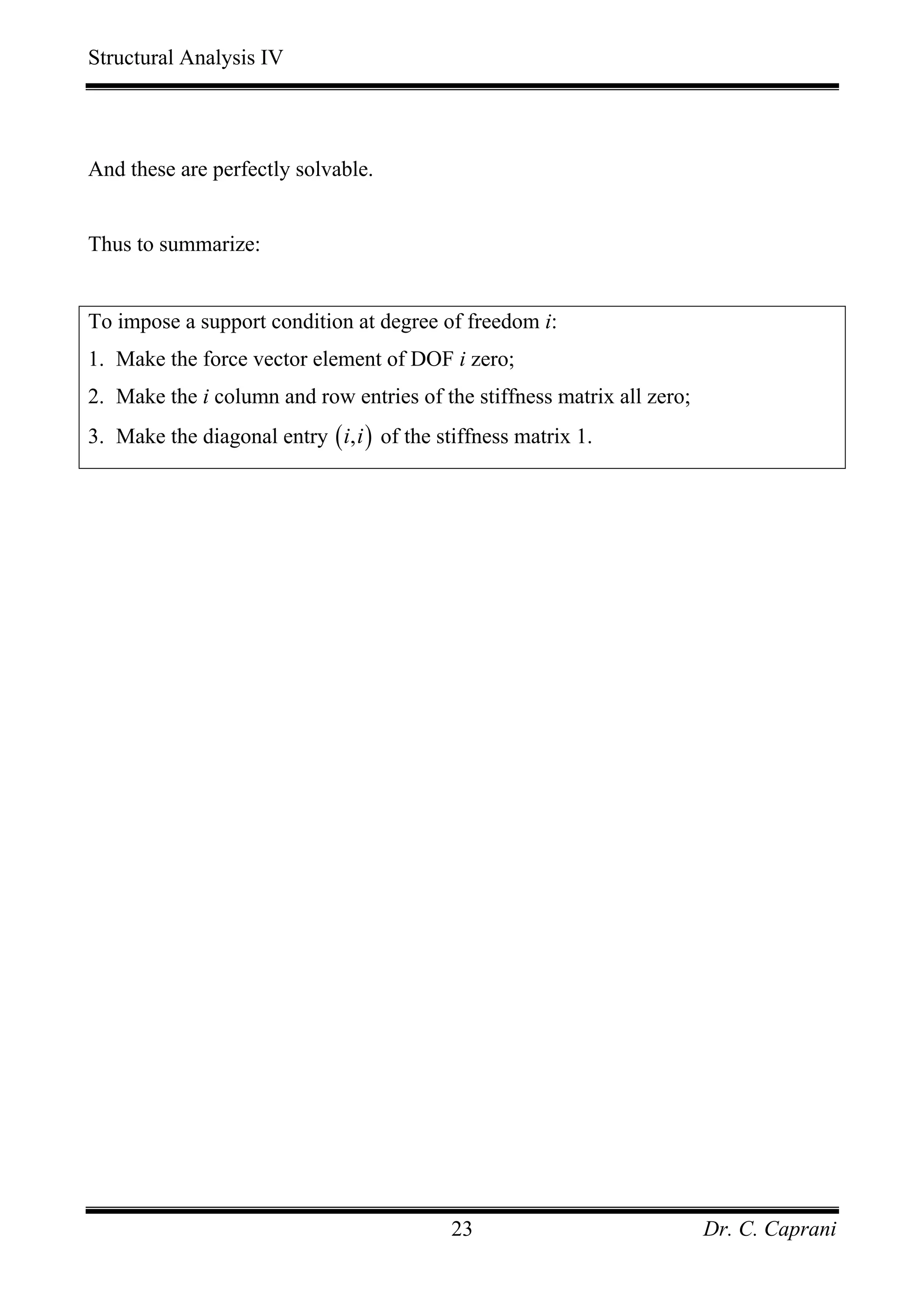 Matrix stiffness method 0910 | PDF