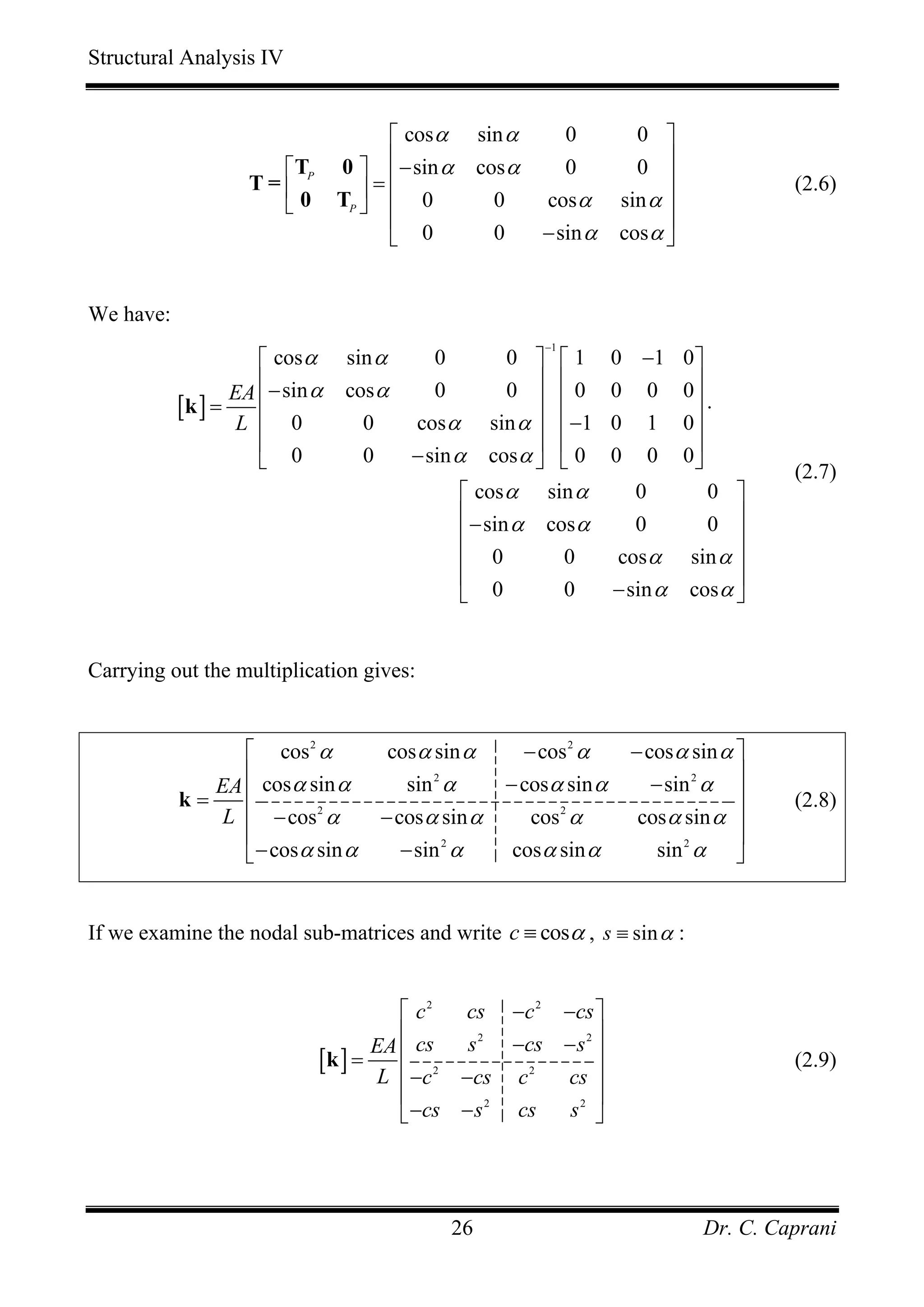 Matrix stiffness method 0910 | PDF