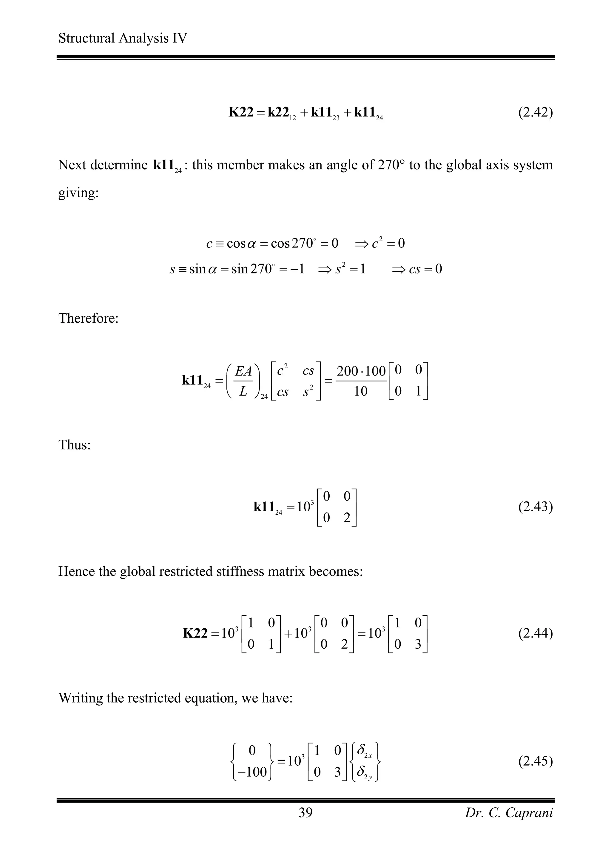 Matrix stiffness method 0910 | PDF