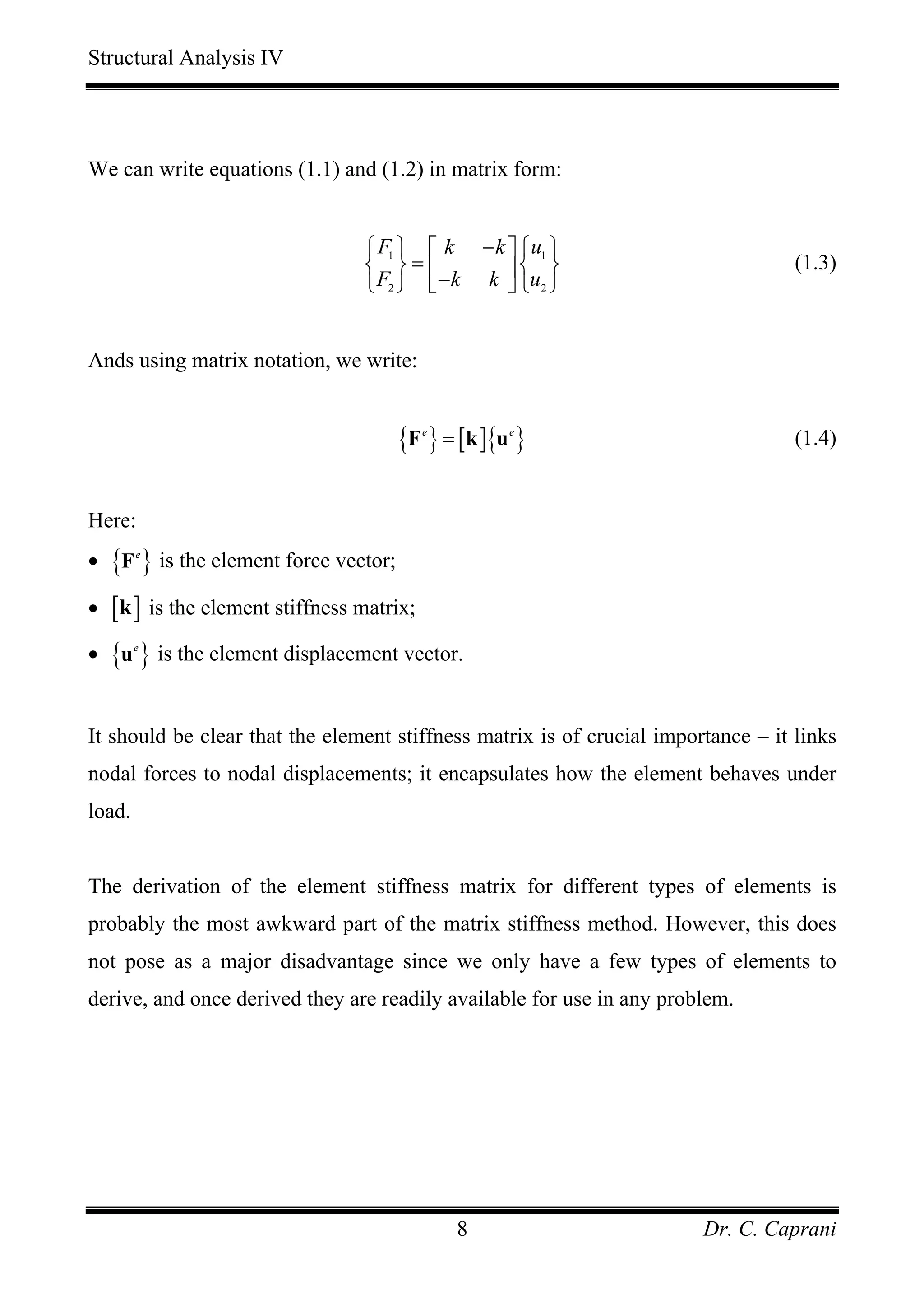 Matrix stiffness method 0910 | PDF