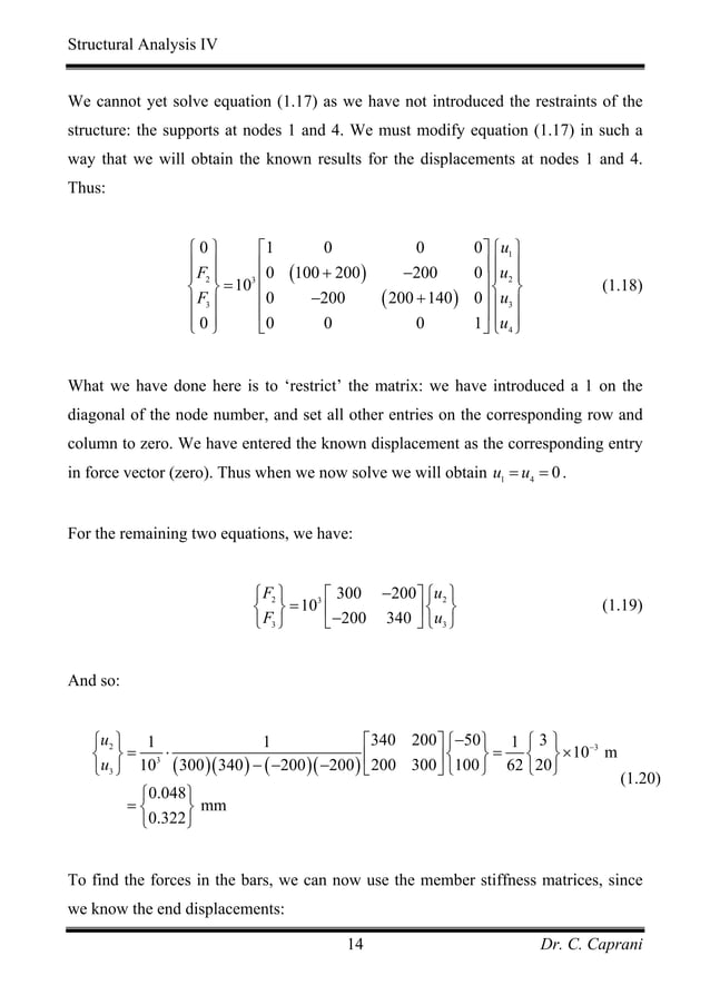 Matrix stiffness method 0910 | PDF | Physics | Science