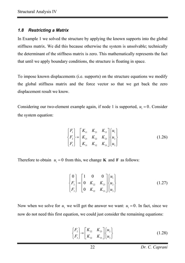 Matrix stiffness method 0910 | PDF | Physics | Science
