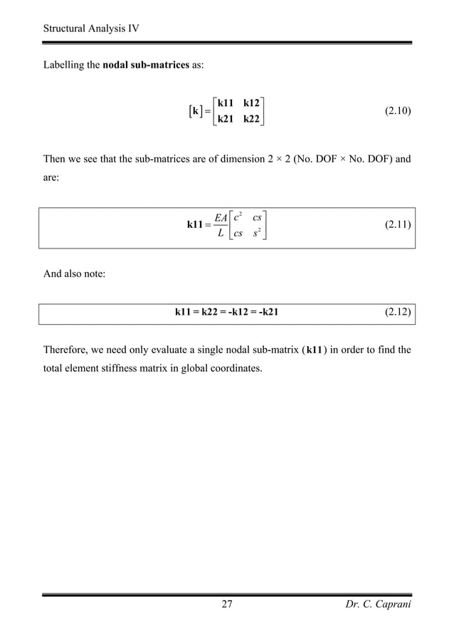 Matrix stiffness method 0910 | PDF | Physics | Science