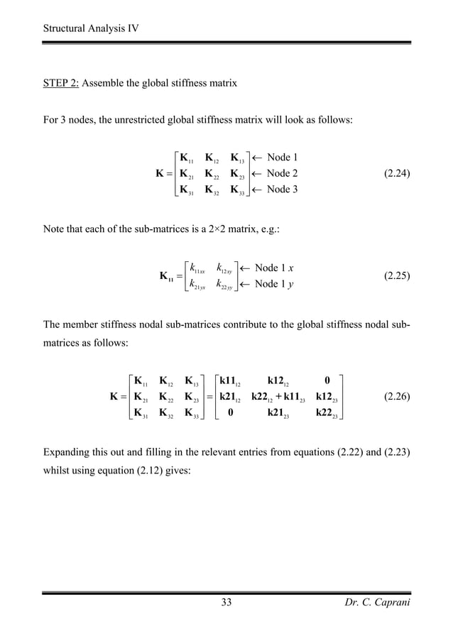 Matrix stiffness method 0910 | PDF | Physics | Science