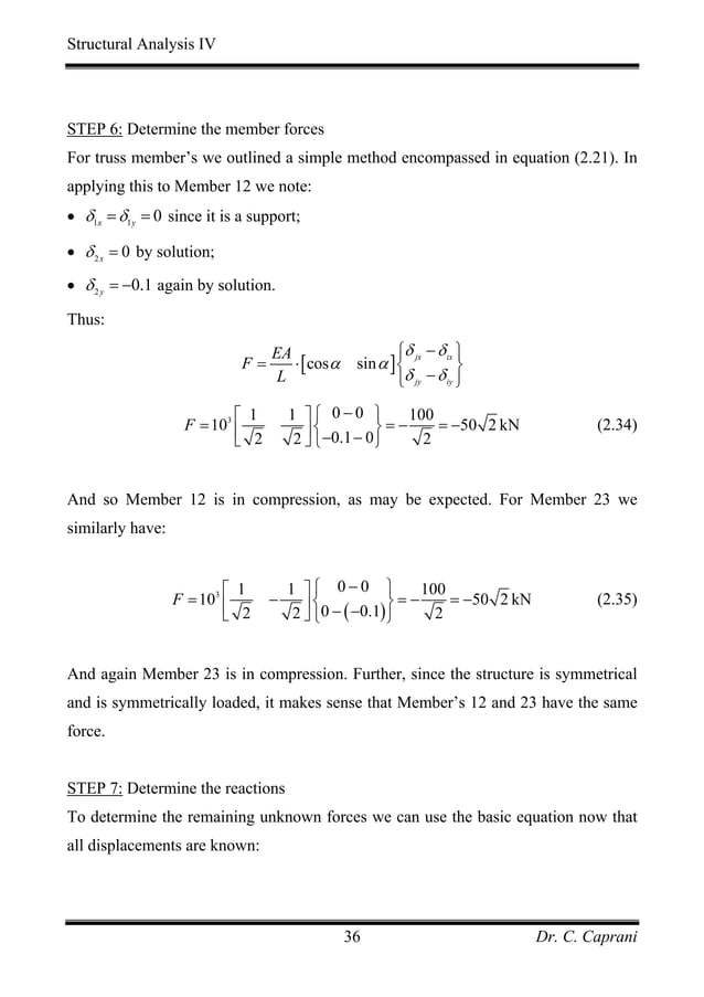 Matrix stiffness method 0910 | PDF | Physics | Science
