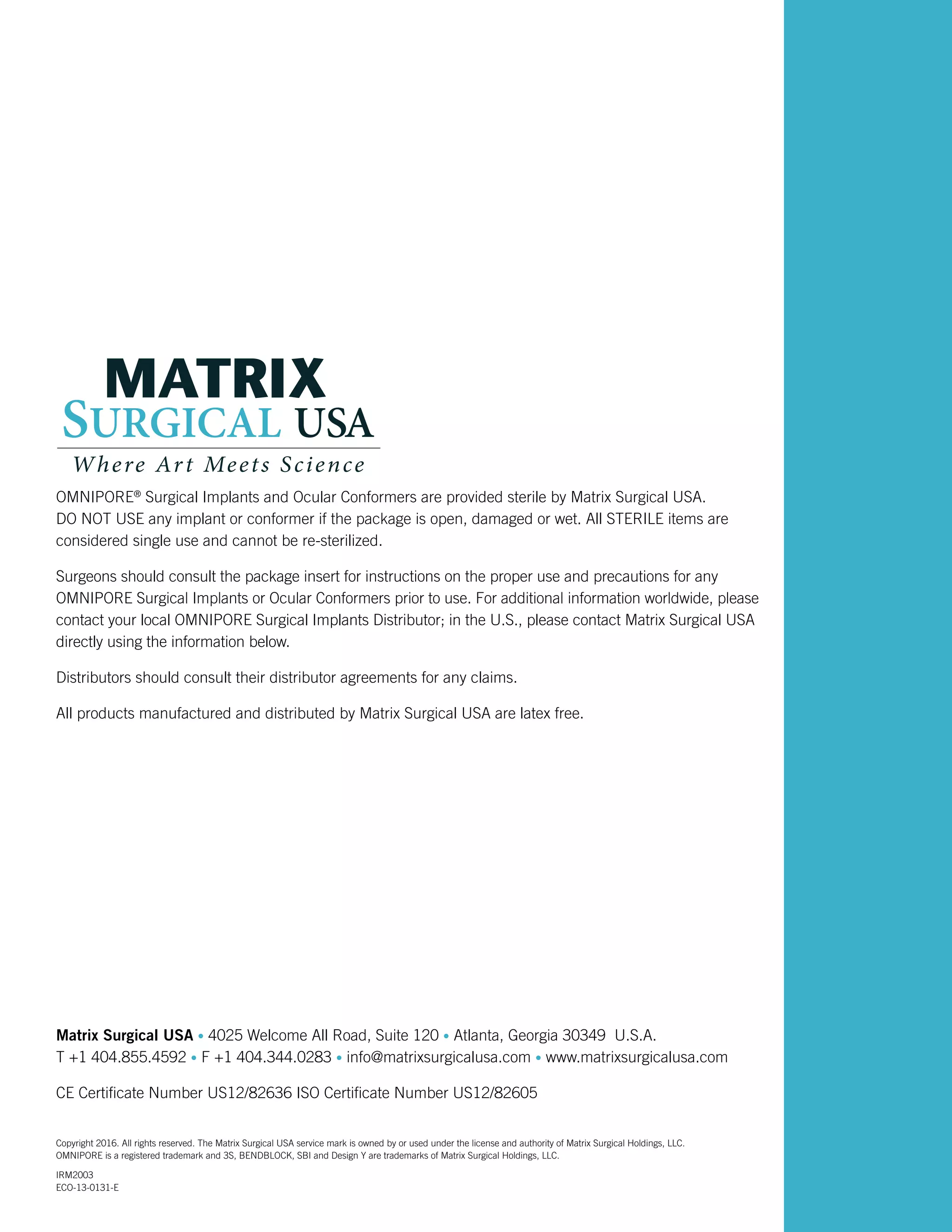 Matrix surgical usa catalog | PDF