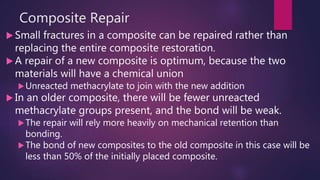 Matrix Systems and Light Curing, Composite Repair, Indirect Placement ...