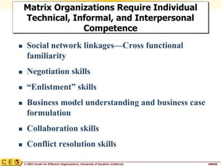 Matrix teams & organizations mohrman | PDF