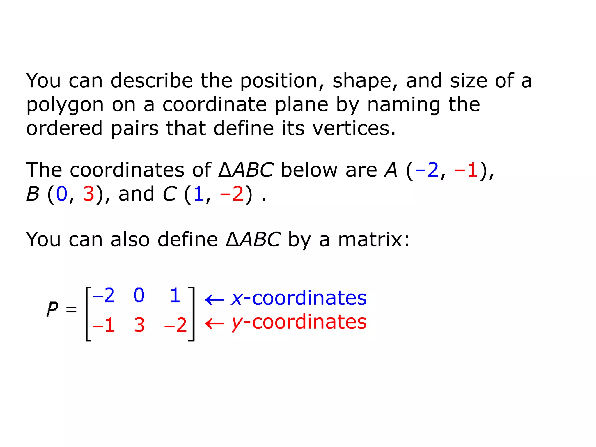 Matrix transformation | PPTX