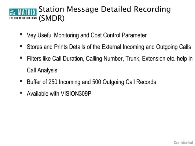 Matrix Telecom Solutions: VISION - The Office Communicator | PPT