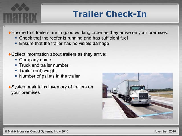 Matrix warehouse & shipping management system presentation | PPT
