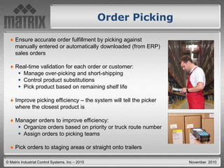 Matrix warehouse & shipping management system presentation | PPTX ...