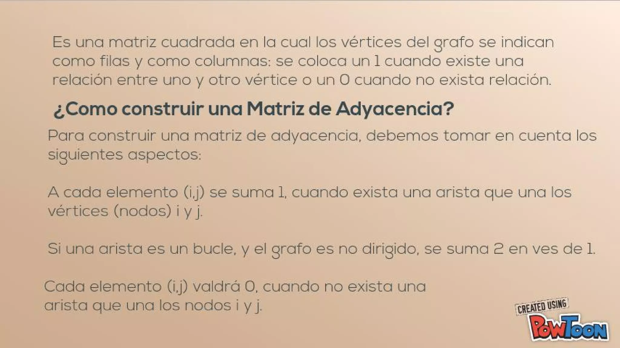 Matriz de adyacencia | PPT