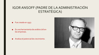 Matriz de ansoff | PPTX