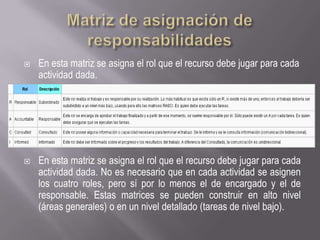 Matriz de responsabilidades | PPTX