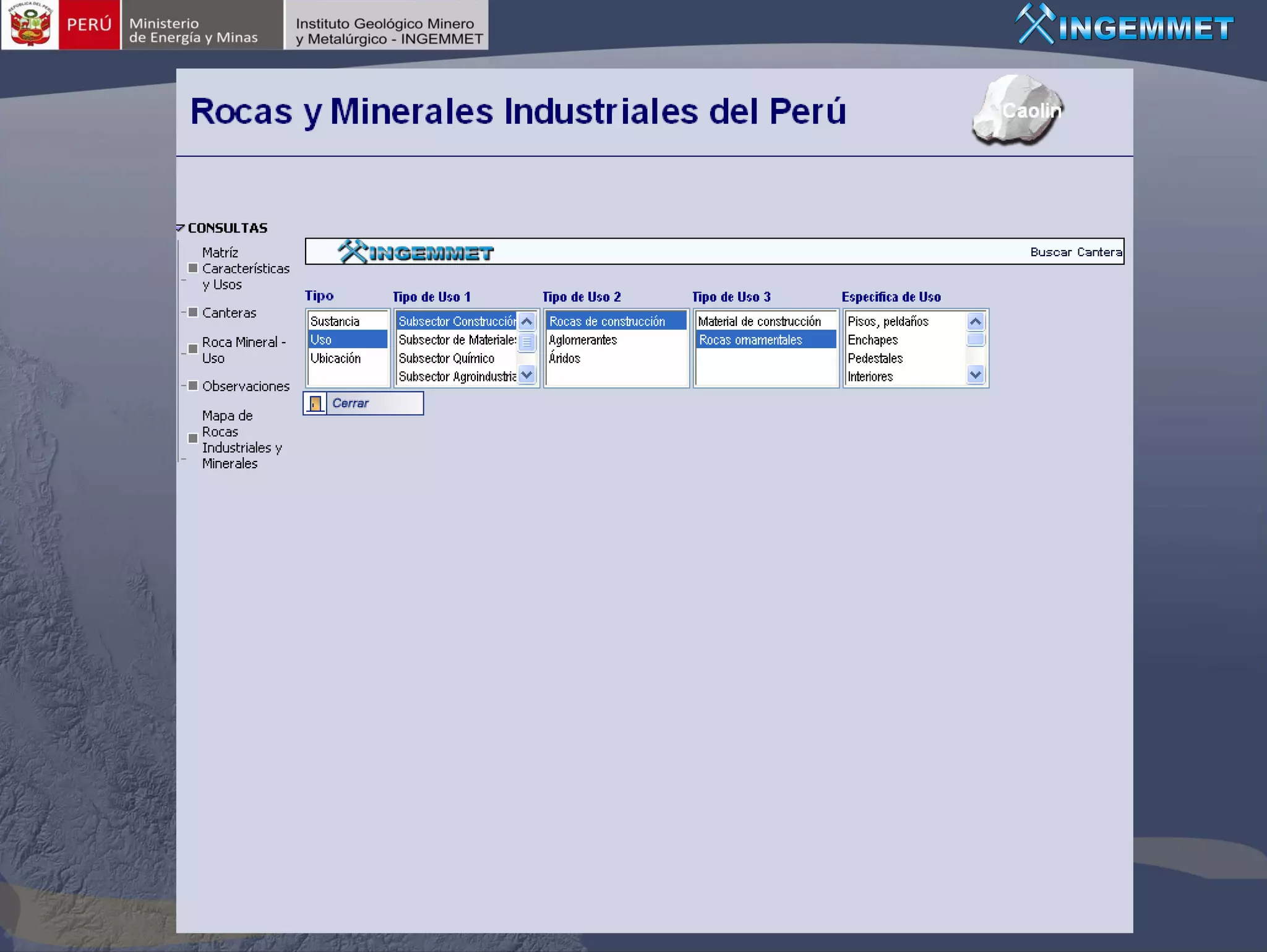 Matriz de usos de rocas y minerales industriales | PDF