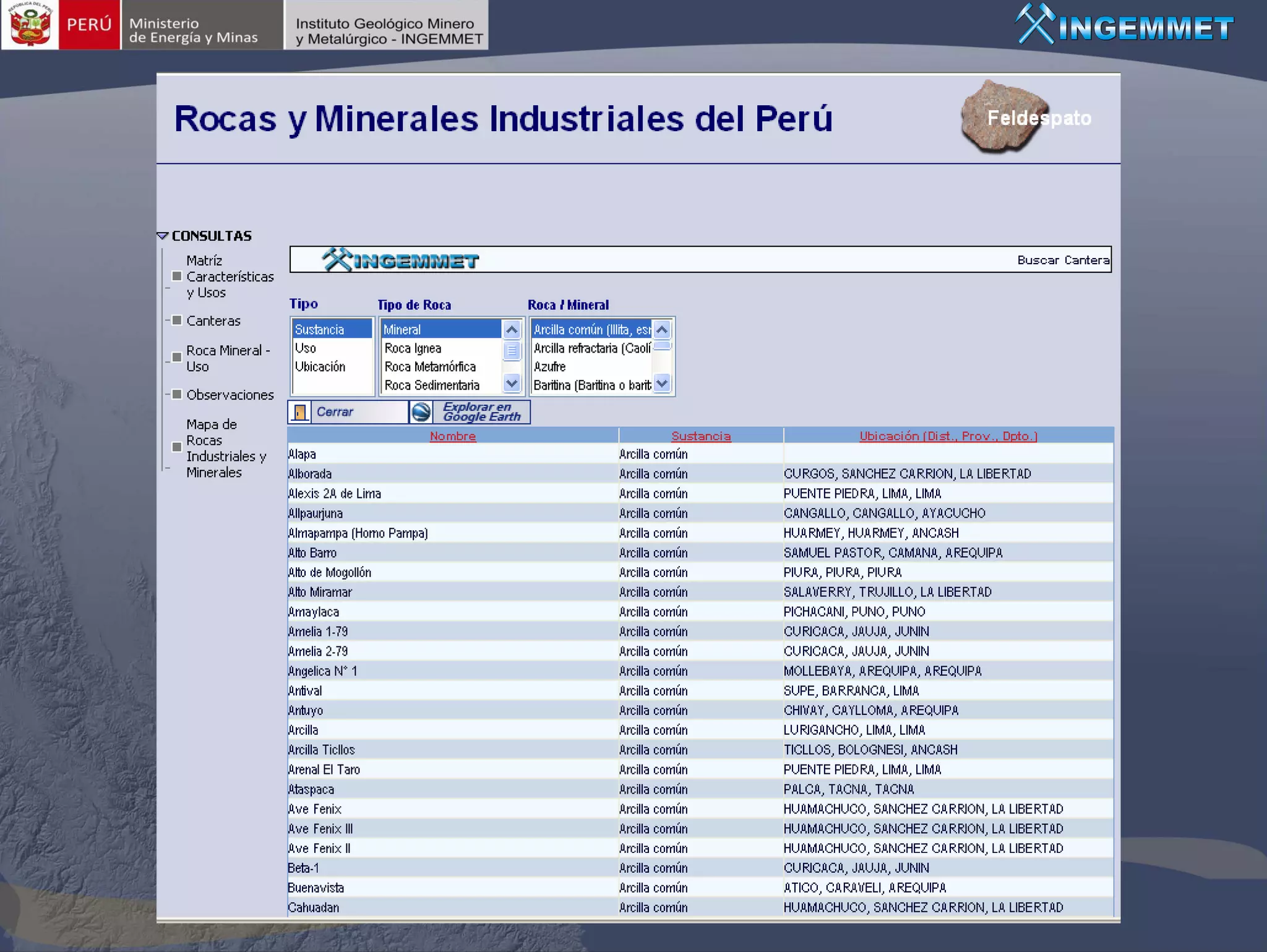 Matriz de usos de rocas y minerales industriales | PDF