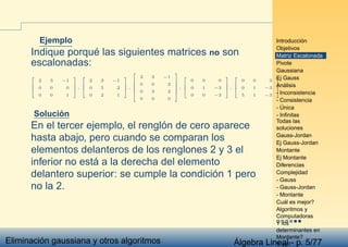 Matriz escalonada | PDF