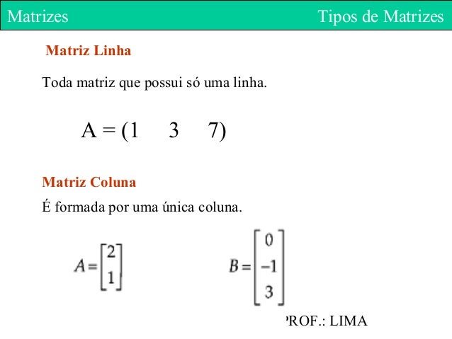 Matrizes ppt