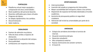 Matriz FODA- UNIVERSIDAD PRIVADA DEL NORTE | PPT