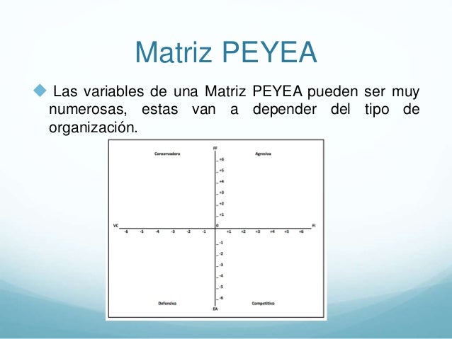 Presentación de la Matriz PEYEA