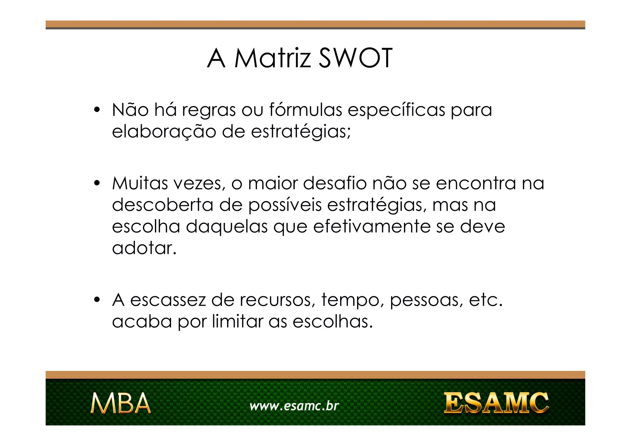 Matriz swot orientação | PDF