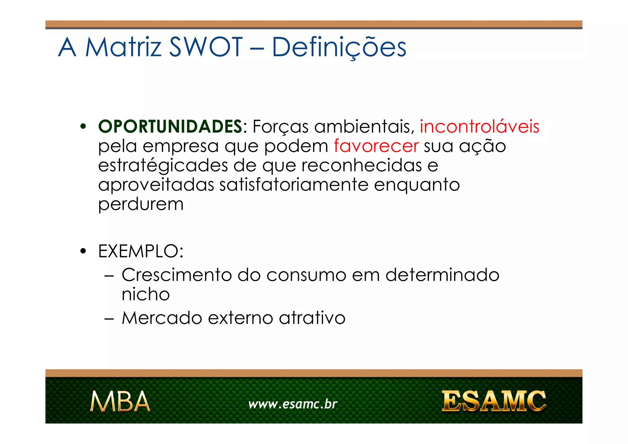 Matriz swot orientação | PDF