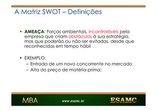 Matriz swot orientação | PDF