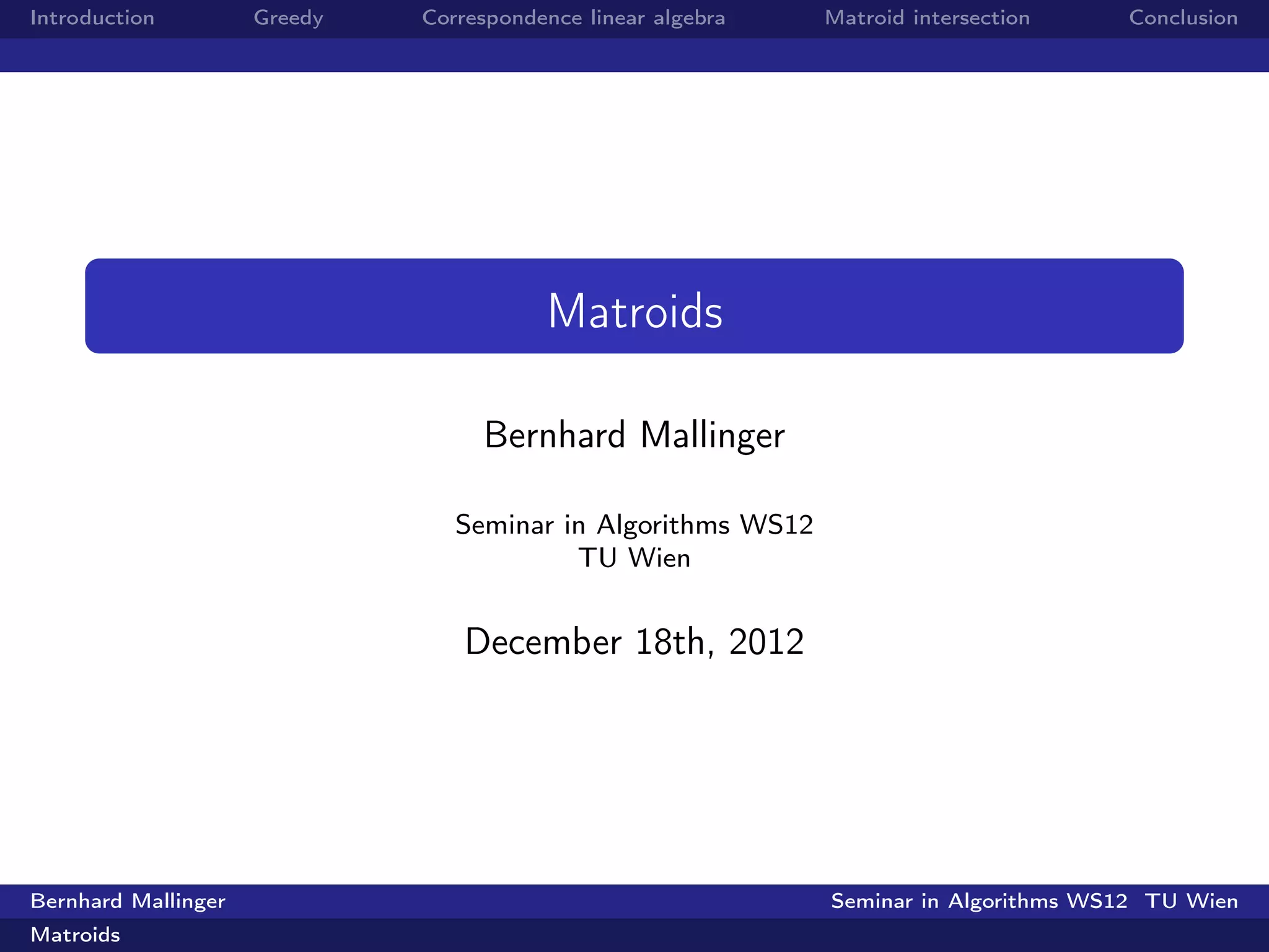 Matroids | PDF
