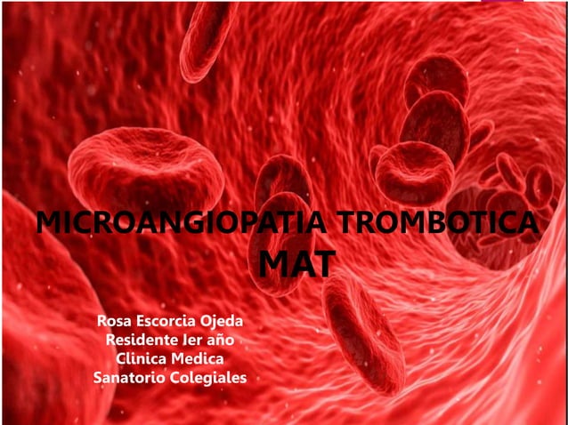 microangiopatia trombocitopenica trombotica | PPTX