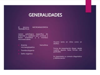 microangiopatia trombocitopenica trombotica | PPTX