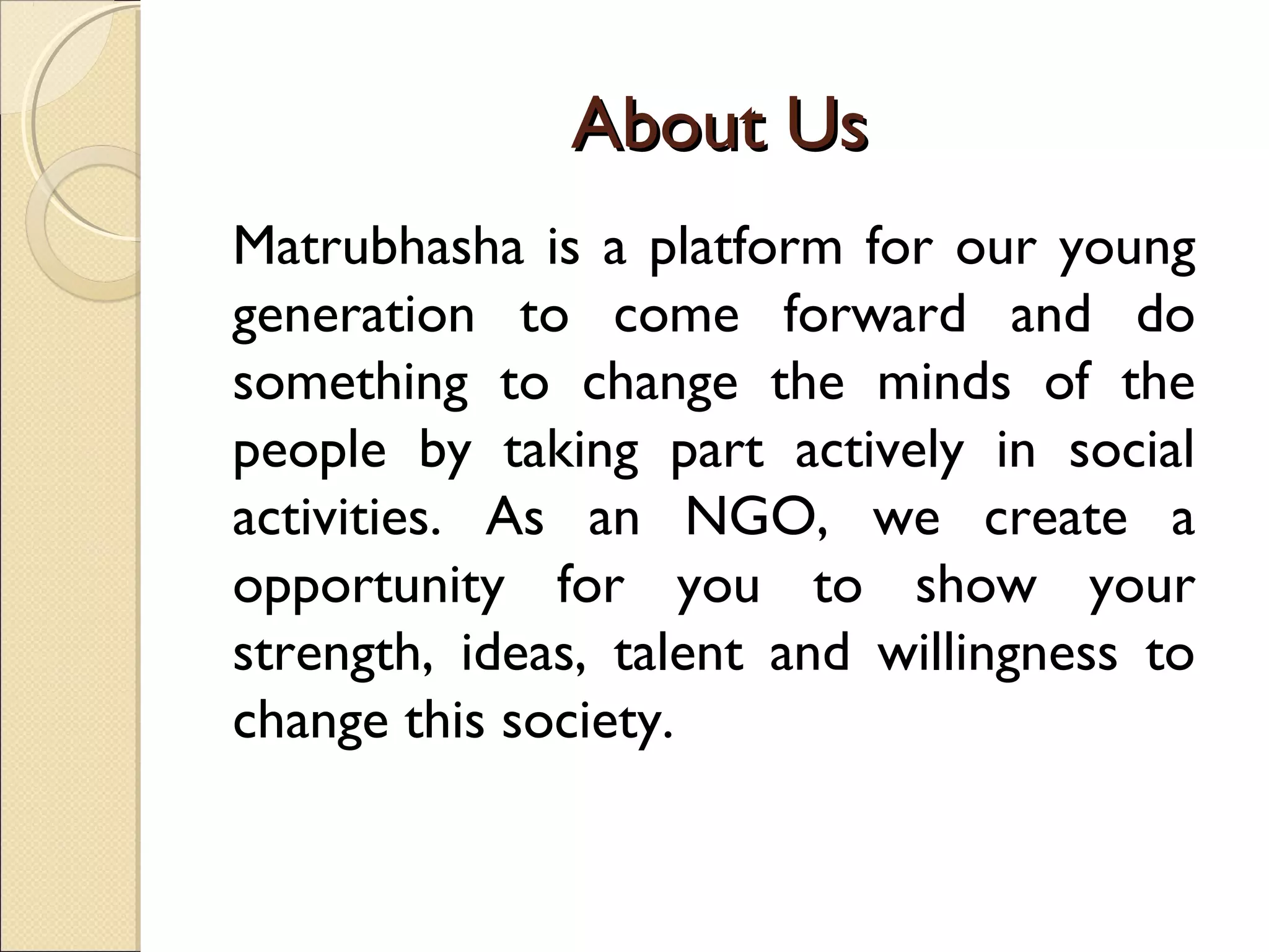 Matrubhasha Association | PPT