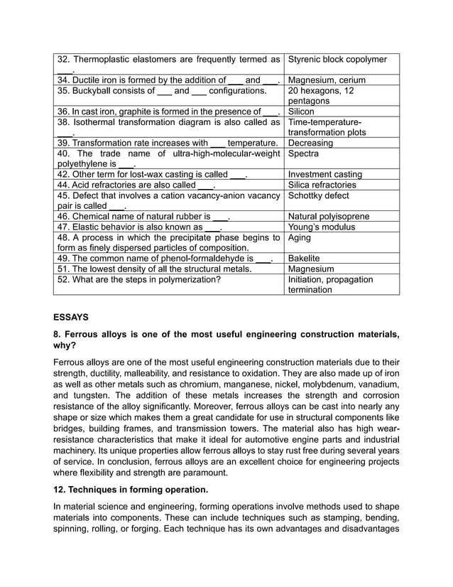 Materials Science Quiz - Reviewer 2 .pdf