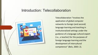 Using telecollaboration to design a start-up to develop civic and ...