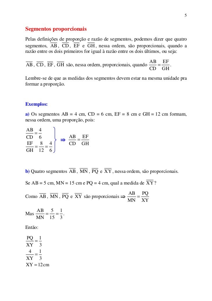 Mat Segmentos Proporcionais