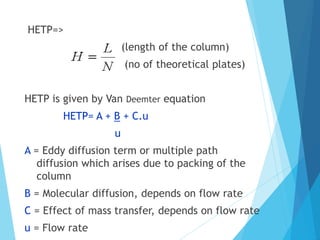 Theory of Gas Chromatography | PPTX