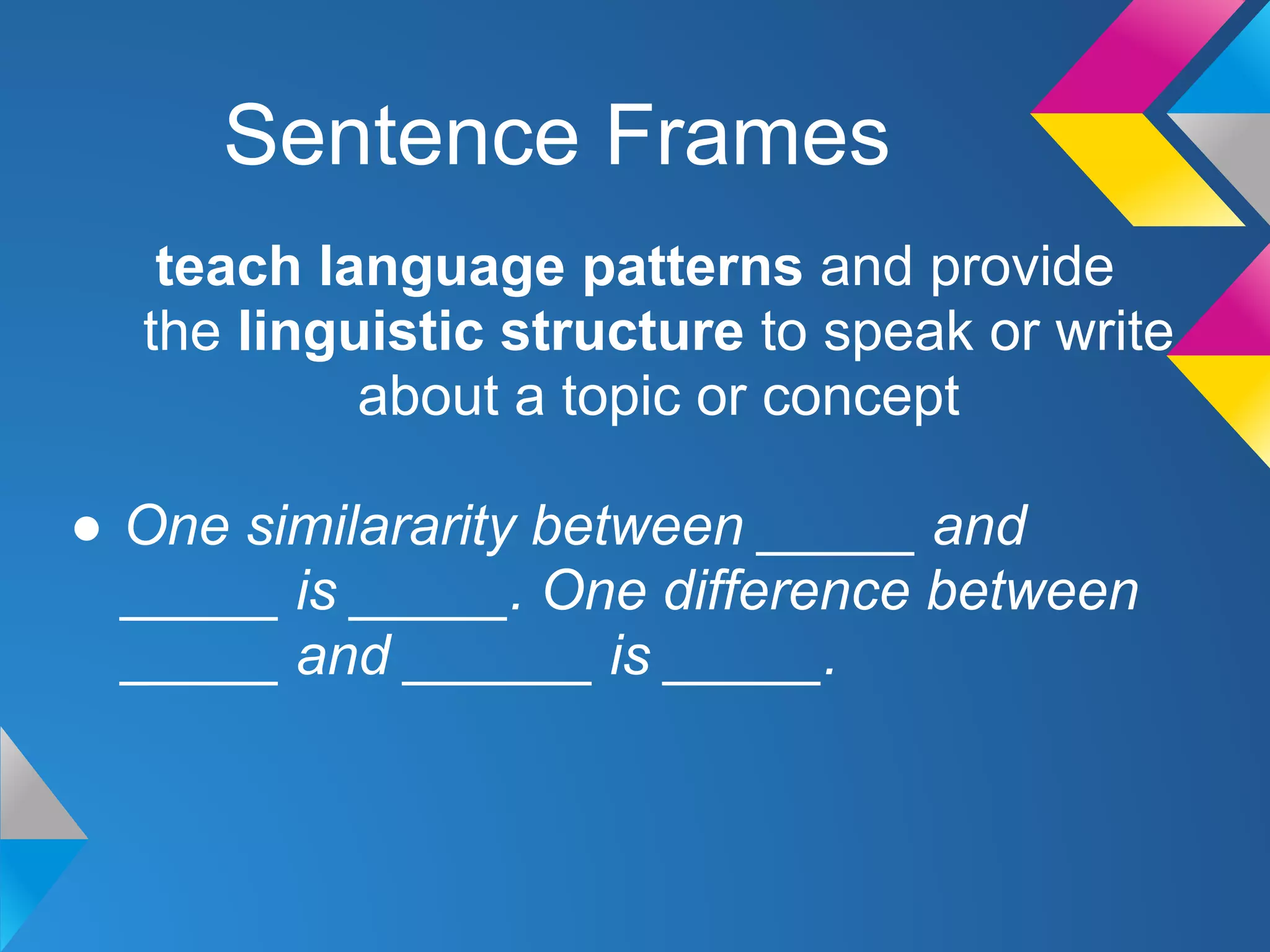 MATSOL Presentation - Sentence Frames