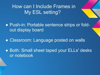 MATSOL Presentation - Sentence Frames | PDF