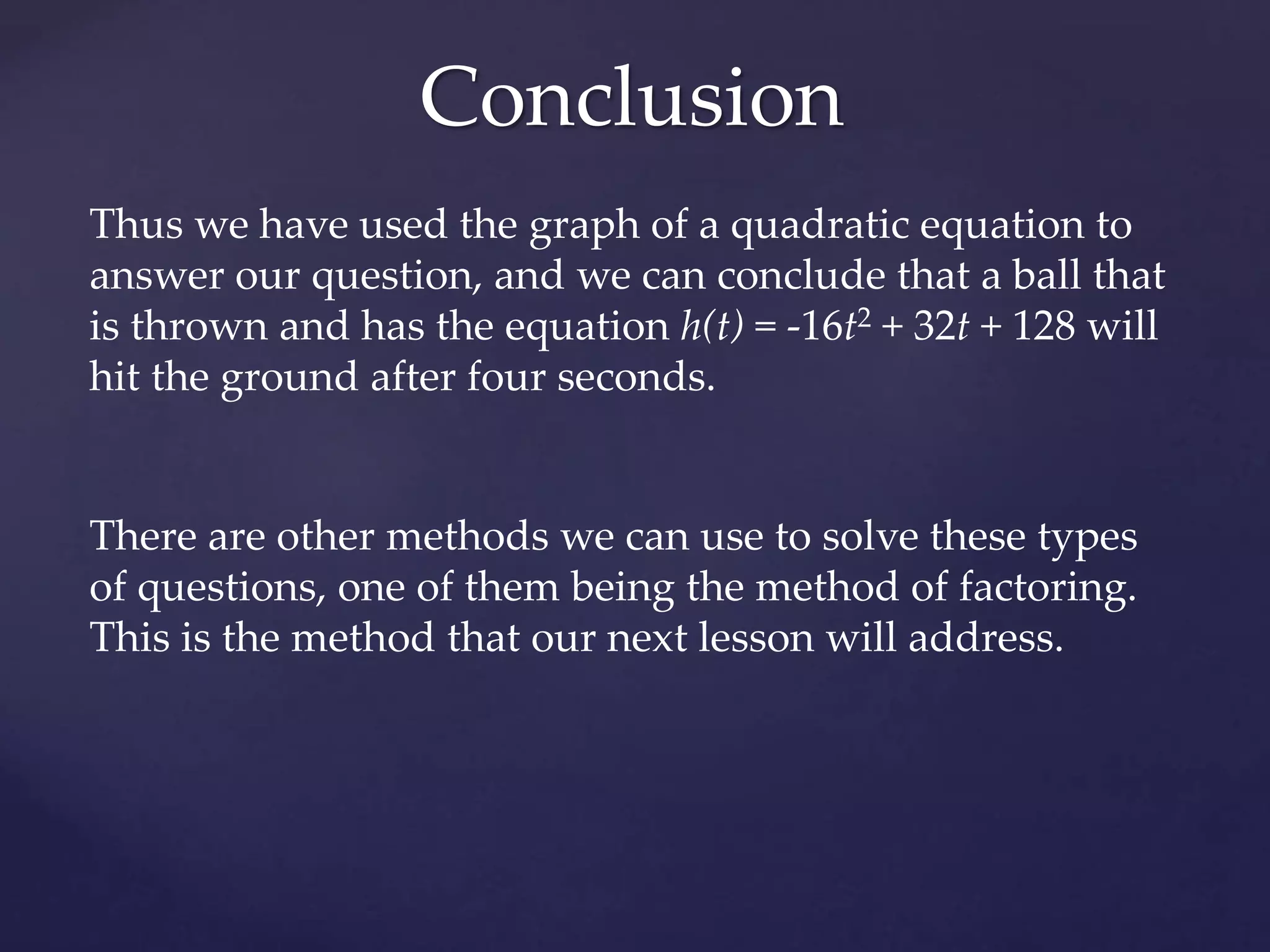 Click-Through Presentation on Quadratics | PPTX