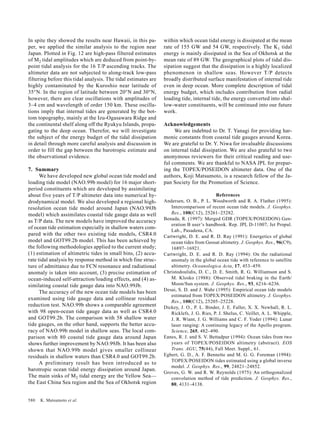 Matsumoto Ocean Tide Models | PDF