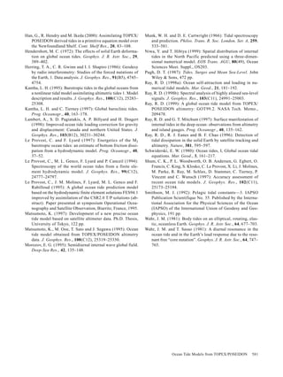 Matsumoto Ocean Tide Models | PDF