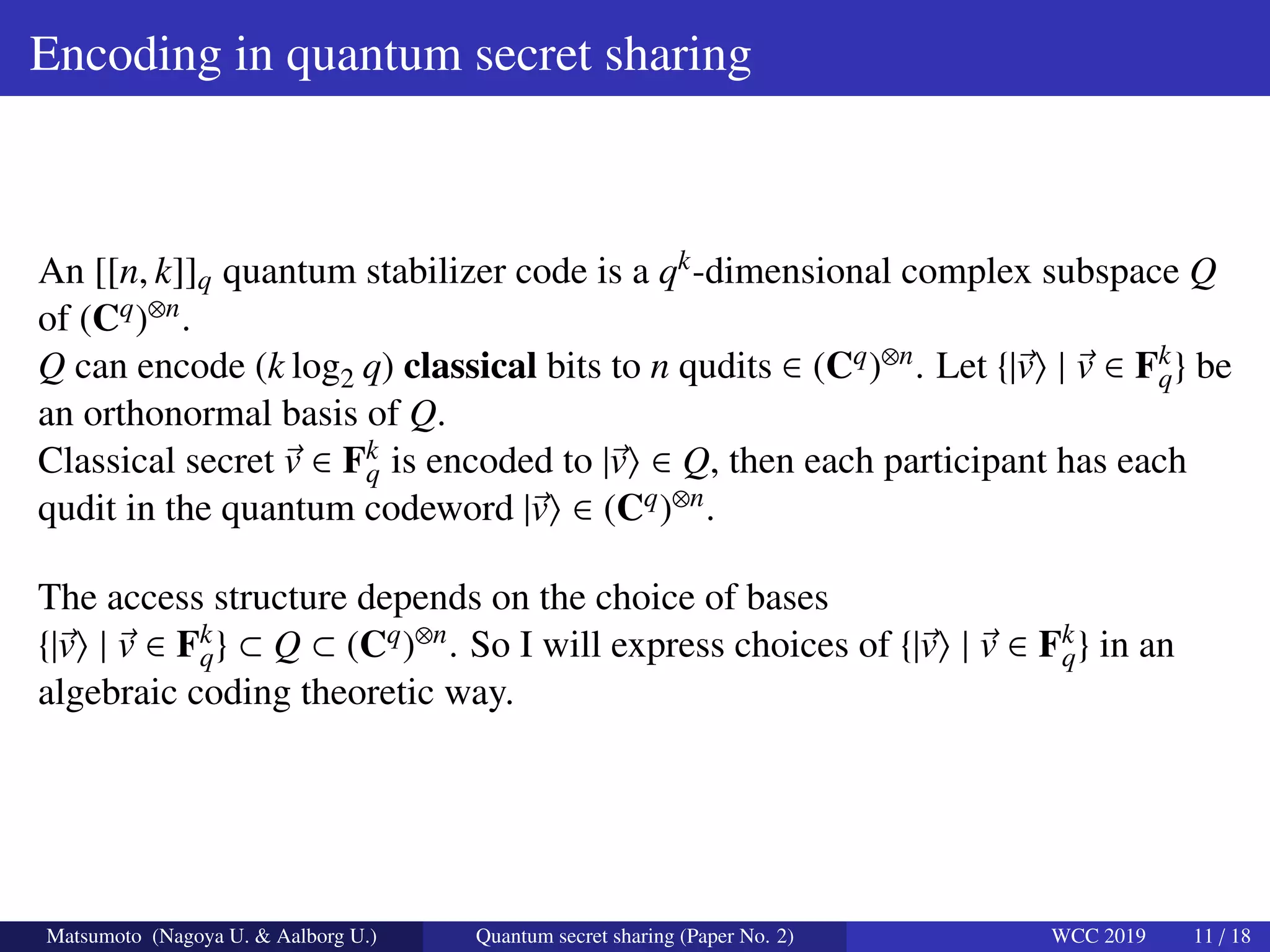 Classical access structures of ramp secret sharing based on quantum stabilizer codes | PDF ...